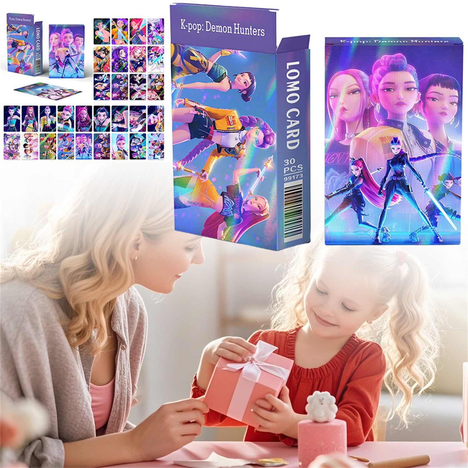 2025 KPop Demons Hunters Movie Poster Canvas Wall Art Home Bedroom - 30 Laser Cards K-Pop Demon ...