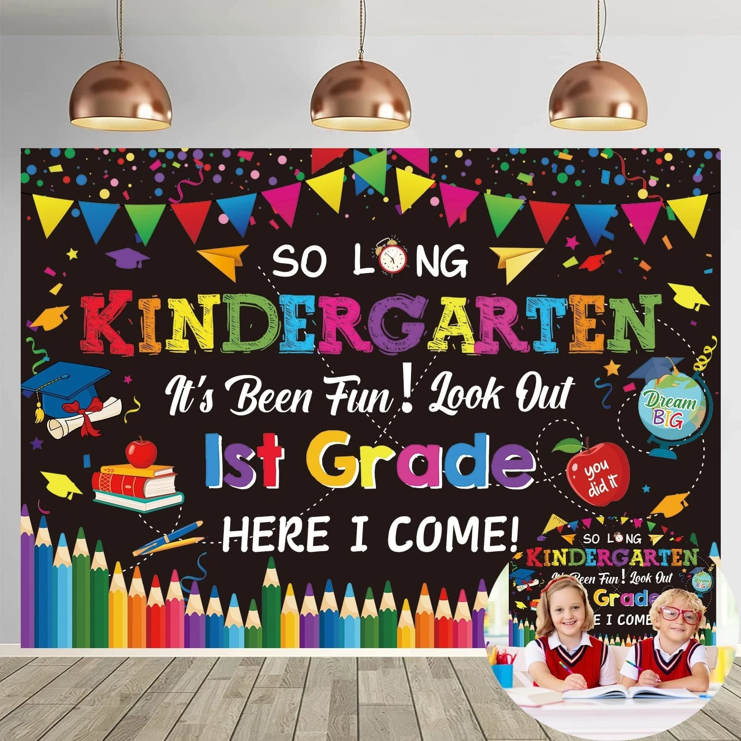 2025 Kindergarten Graduation Banner 6X4Ft:72'X48&, Black - Walmart.com