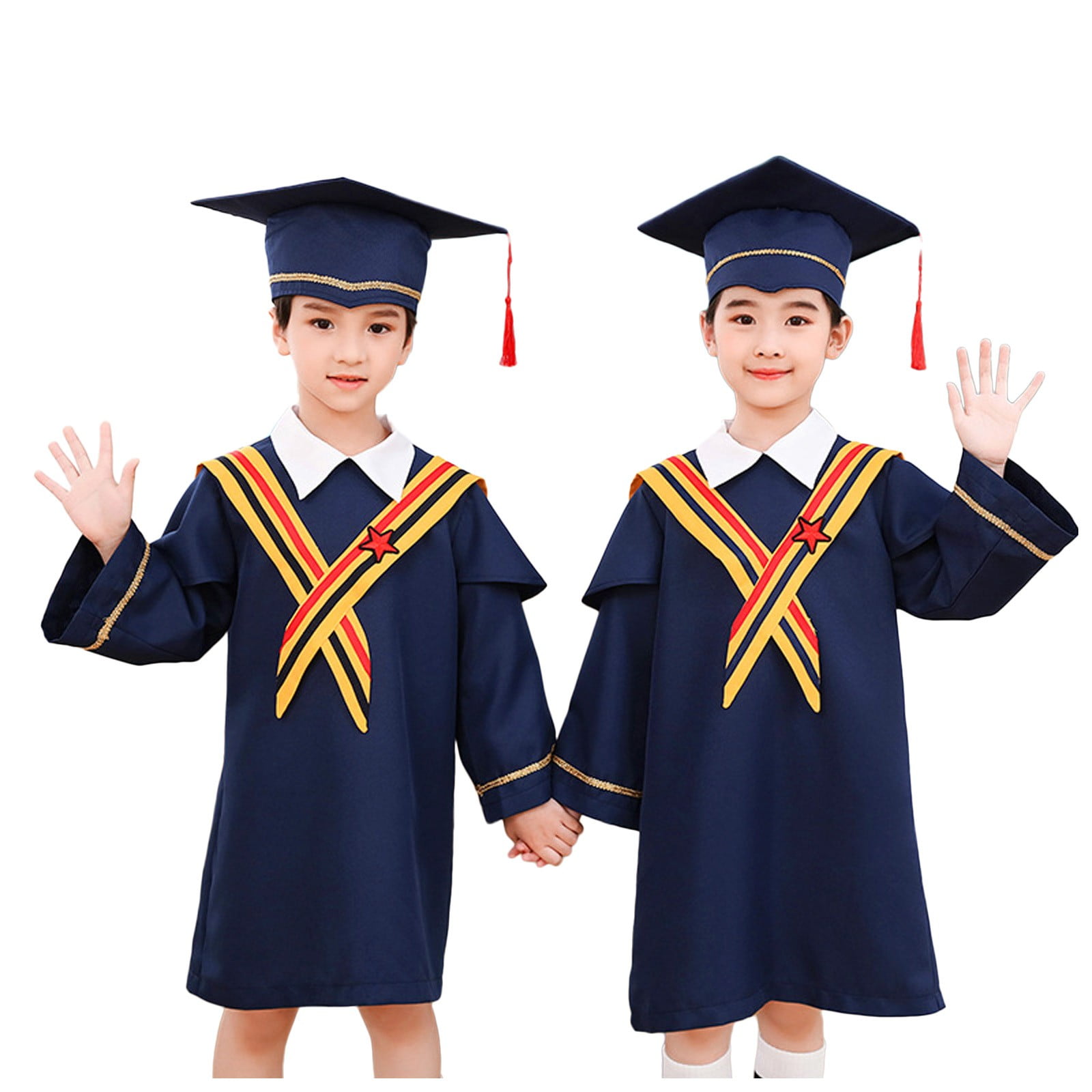 2025 Kindergarten Graduation Cap & Gown Set with Tassel Stole Certificate for Unisex Toddler ...