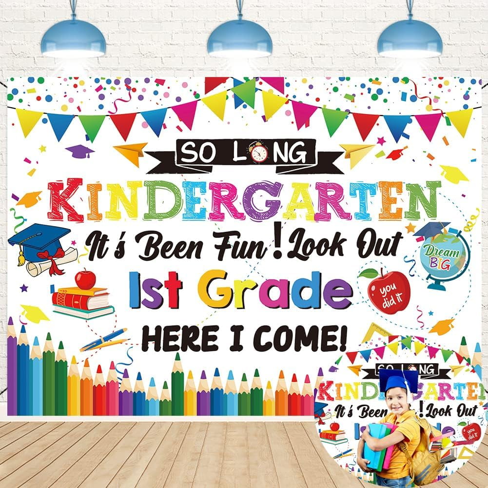 2025 Kindergarten Graduation Nice Banner Backdrop Kindergarten It's ...