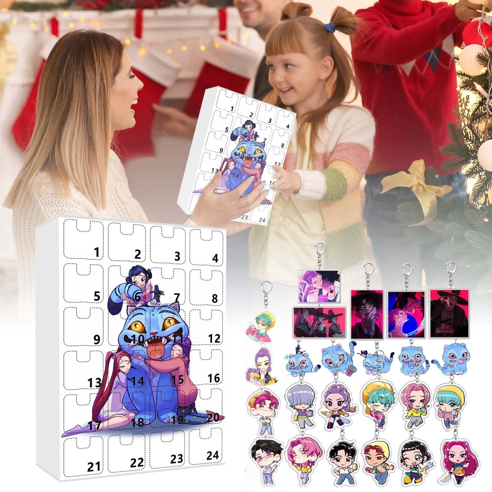 2025 Kpop Demon Hunters Advent Calendar, 24 - Keychain Countdown for ...