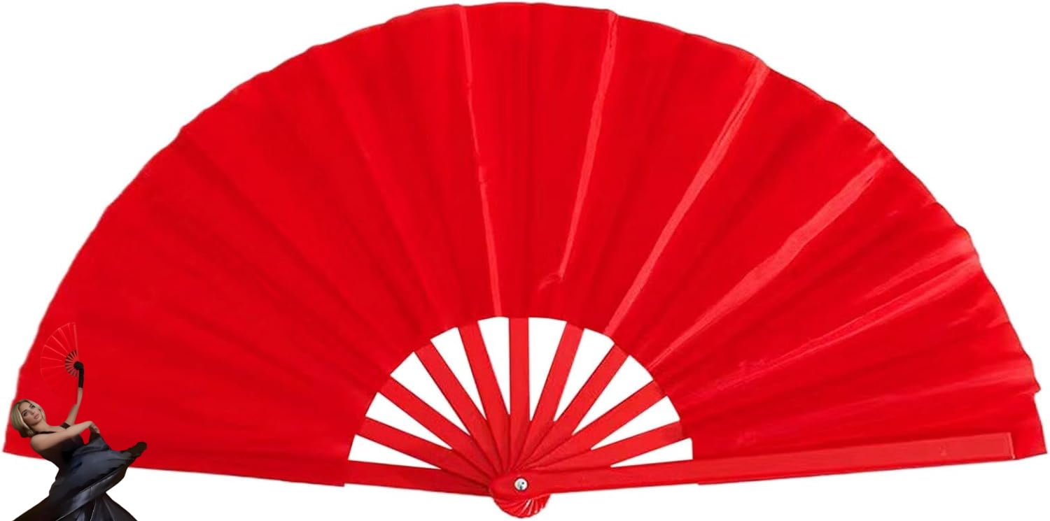 2025 Large Folding Hand Rave Fan - Nylon Cloth Fans for Chinese, Chi ...