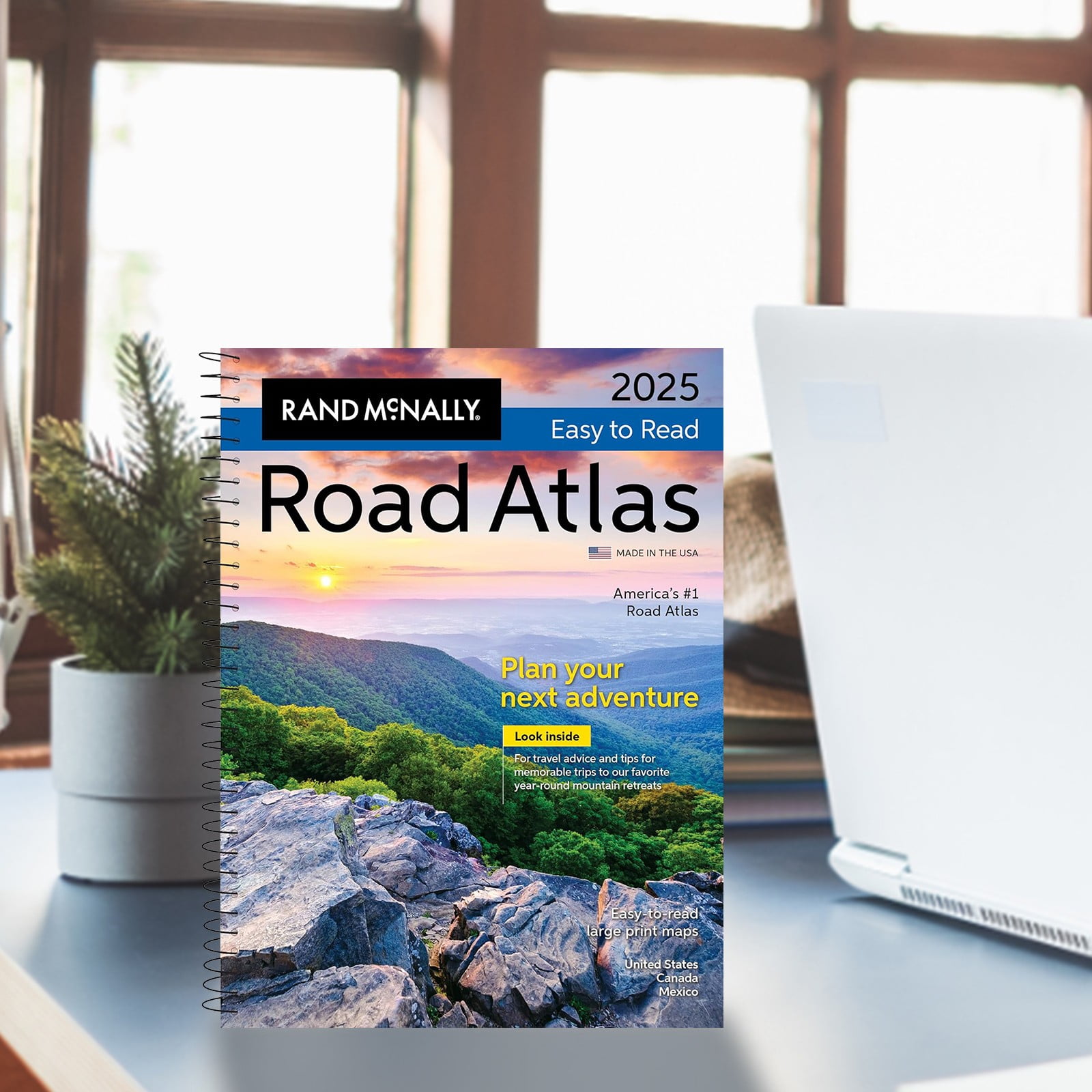 2025 Large Print U.S. Road Atlas – Rand McNally Easy-to-Read Maps - Walmart.com