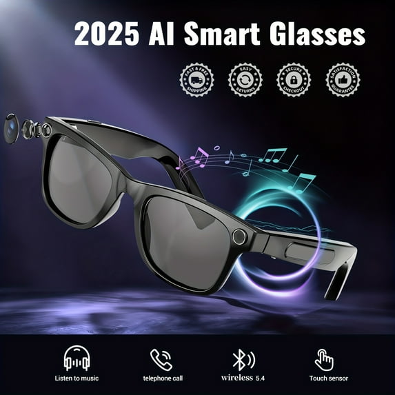 2025 Latest AI Smart Bluetooth Glasses, 110+ Languages Real-Time ...