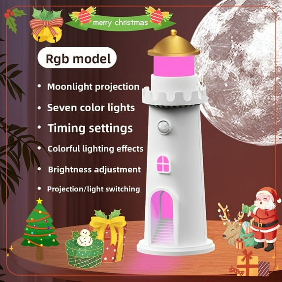 2025 Latest Moonlight Lighthouse Projection Light | RGB Human Body ...