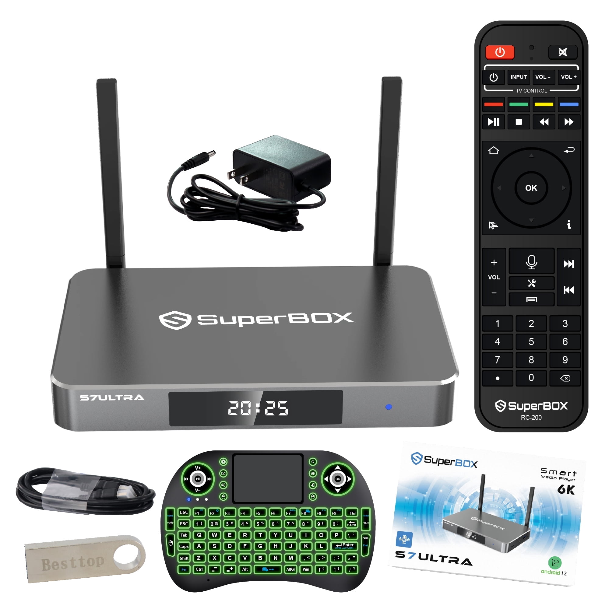 2026 Latest Smart S-uperbox S-7 Ultra Fully Loaded, Super Stable Box S ...