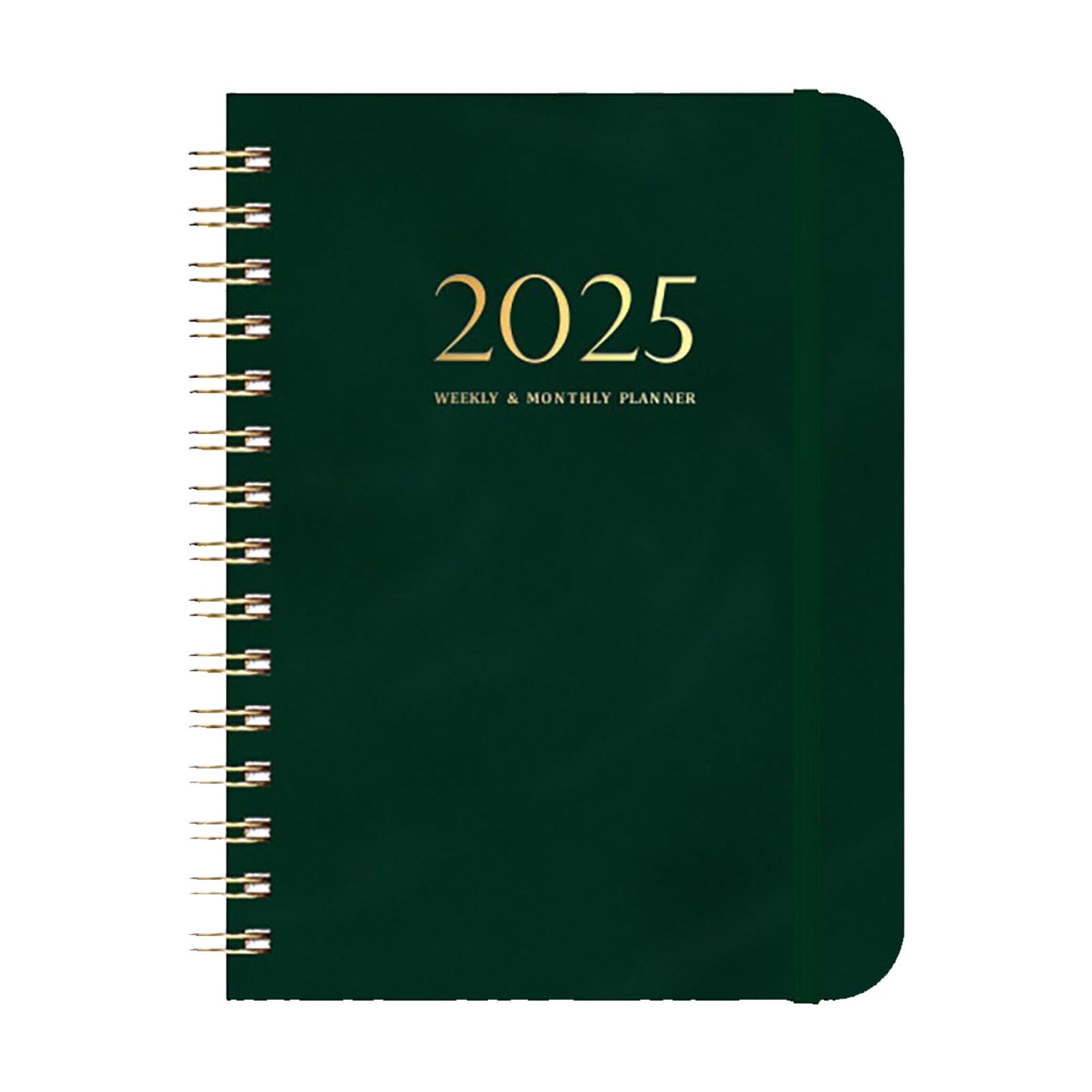 2025 Leather Bound Planner: A5 Wire Bound Weekly & Daily Journal Your ...