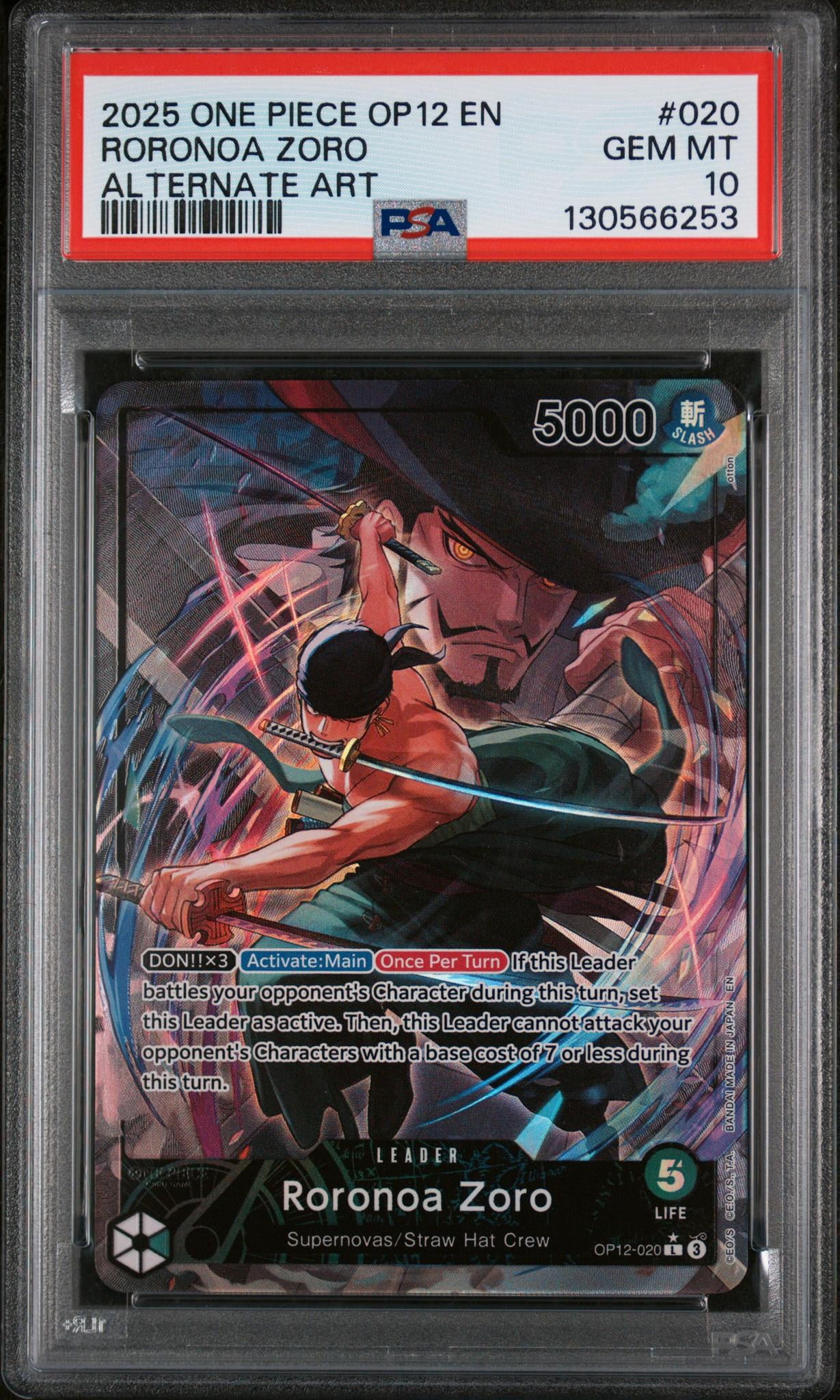 2025 Legacy of the Master (Op12) - English (Borderless) Alt Art Roronoa ...
