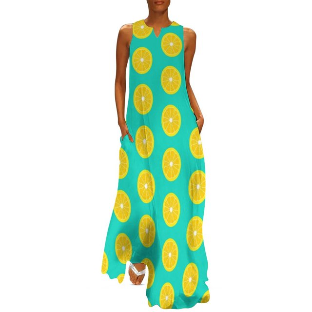 2025 Lemon And Lime Dress Spring Bright Citrus Fruit Streetwear Boho ...