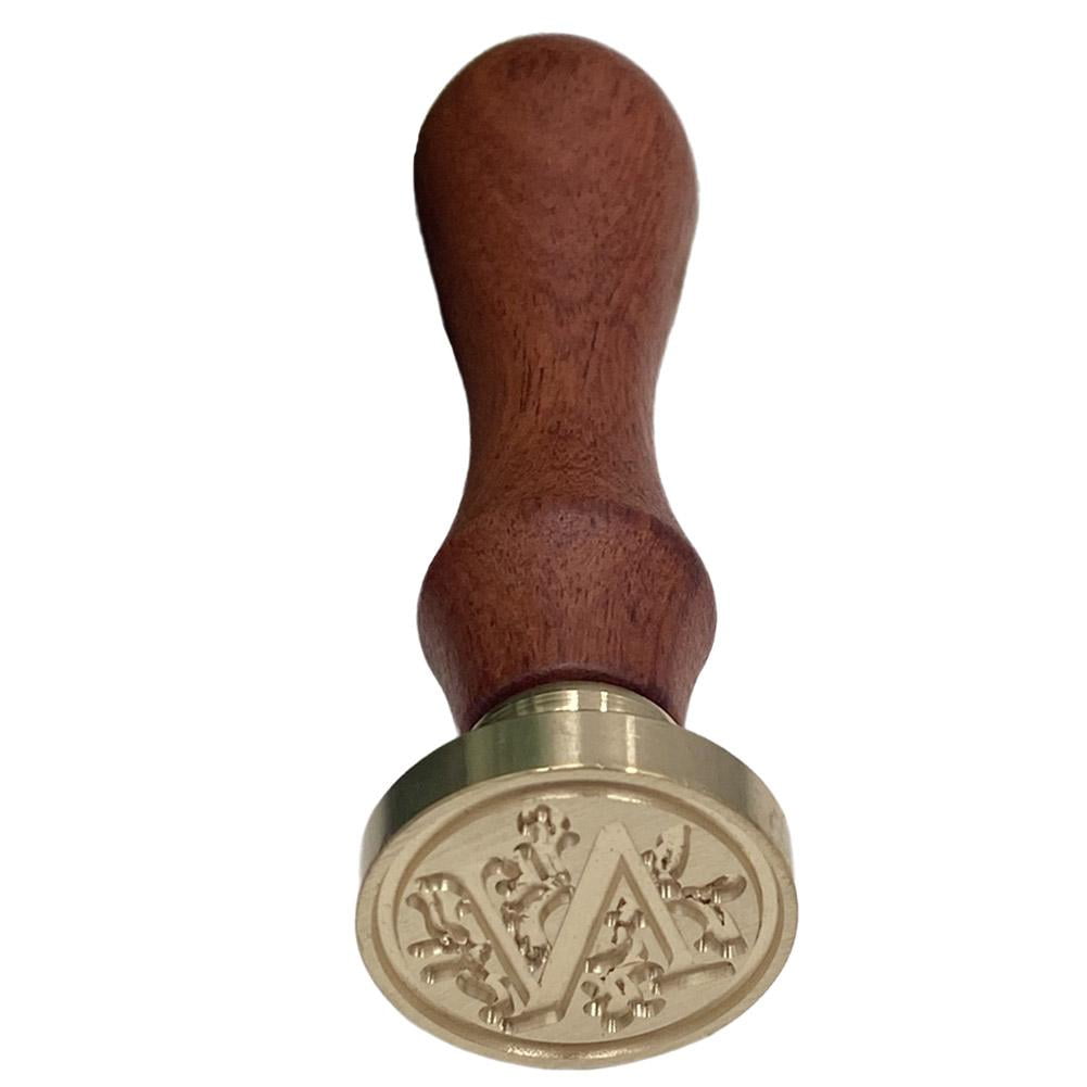 2025-Letter Seal Wooden Handle Retro Copper Wax Sealing Stamp Envelope ...