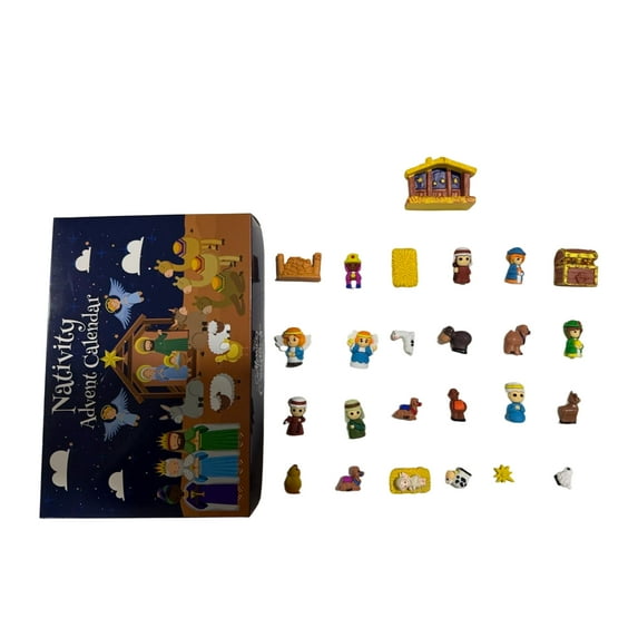 2025 Little Jesus Figures Nativity Advent Calendar,25PCS Story Nativity ...