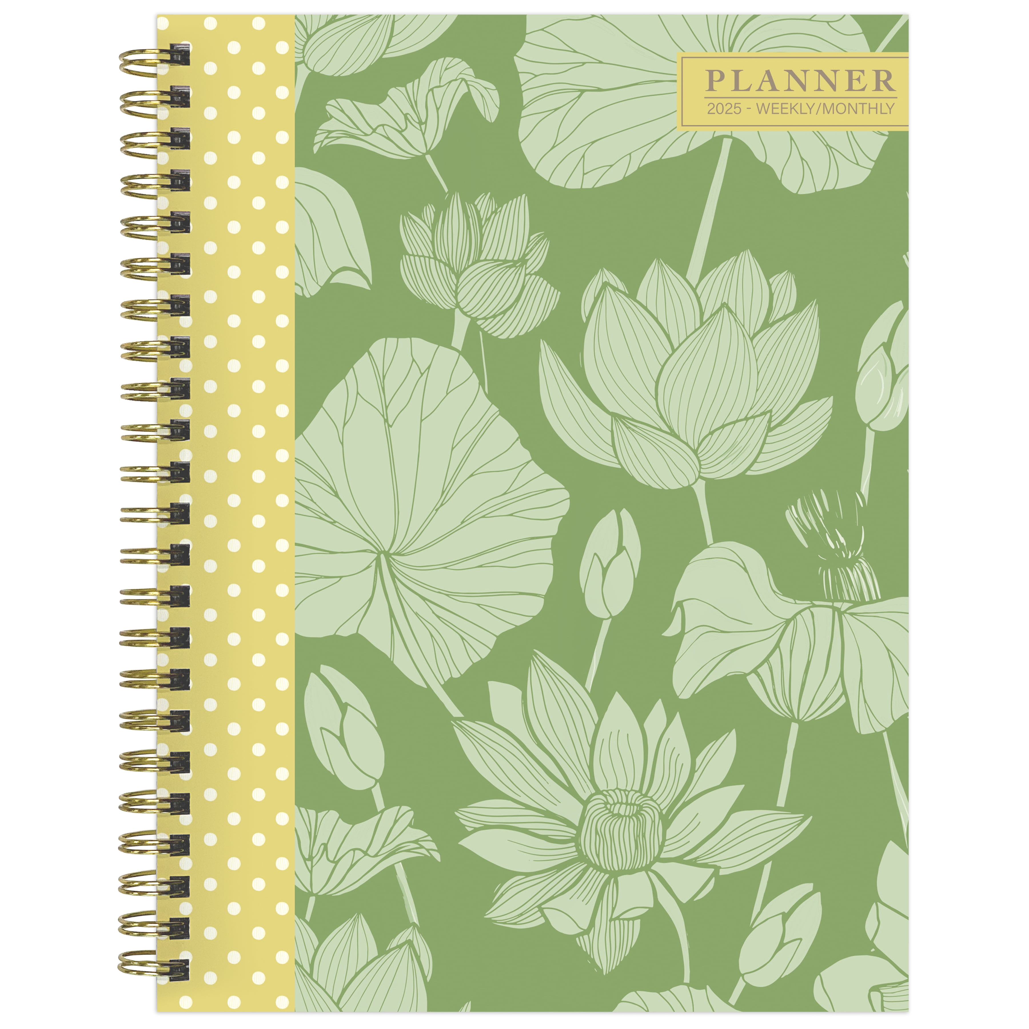 2025 Lotus Medium Weekly Monthly Planner - Walmart.com