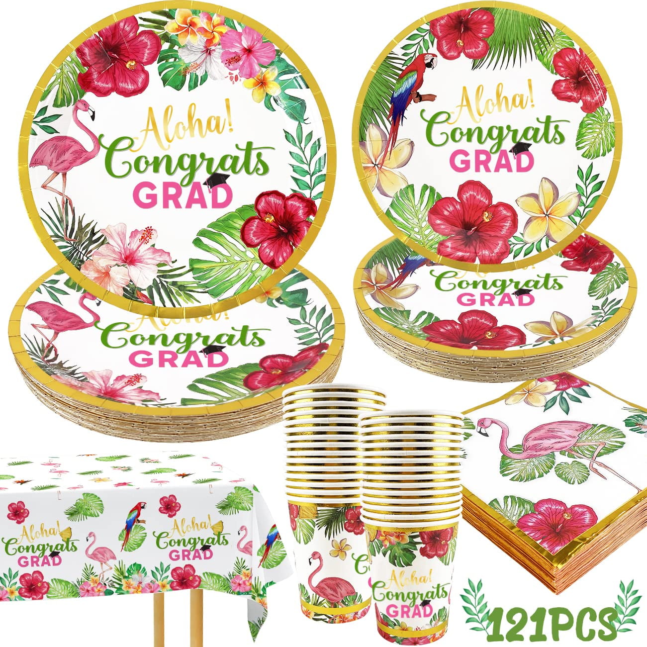 2025 Luau Graduation Paper OIF8 Plates and Napkins 121 Graduation Party ...