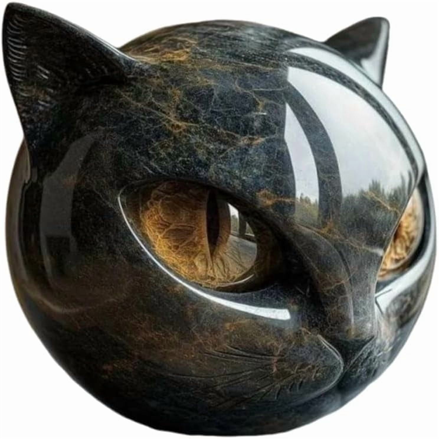 2025 Luxury Black Cat Stone Sculpture – Elegant Home Décor & Gift-Ready ...