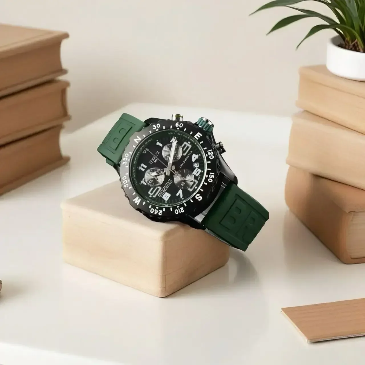 2025 Luxury Men's Chronograph Watch Sapphire Crystal 100M Waterproof ...