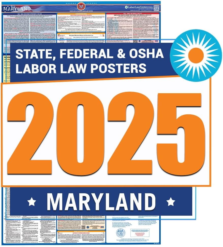 2025 Maine Labor Law Poster- State, Federal, OSHA Compliant- Workplace Required Posting for ...