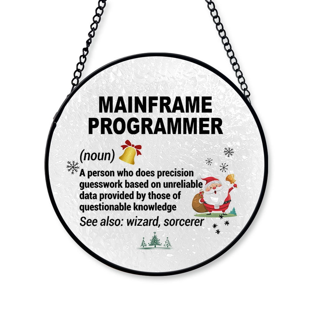 2025 Mainframe Programmer Stained Glass Window Hanging Christmas 2025 ...