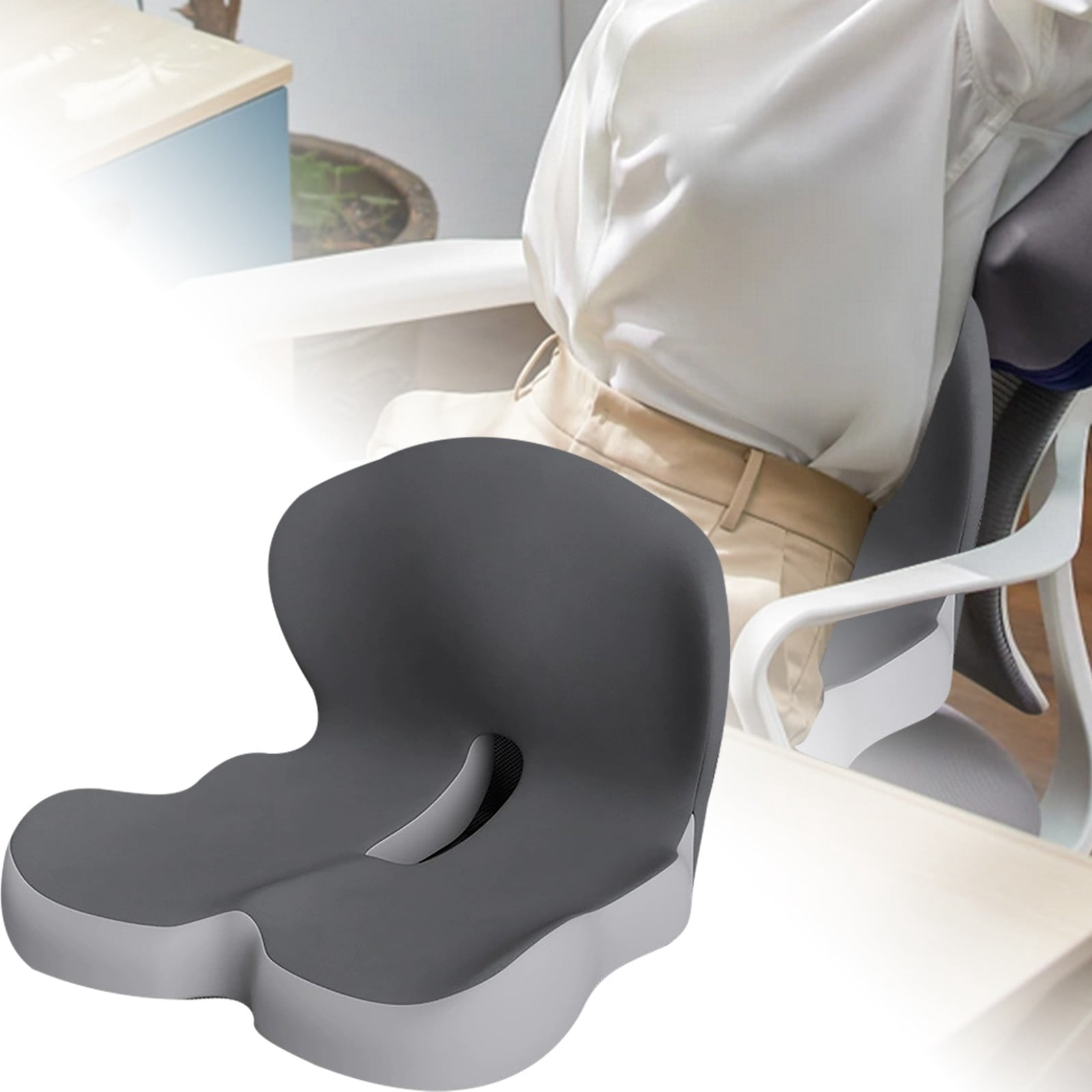 2025 Memory Foam Seat Cushion with Lumbar Support - L-Shaped Ergonomic ...