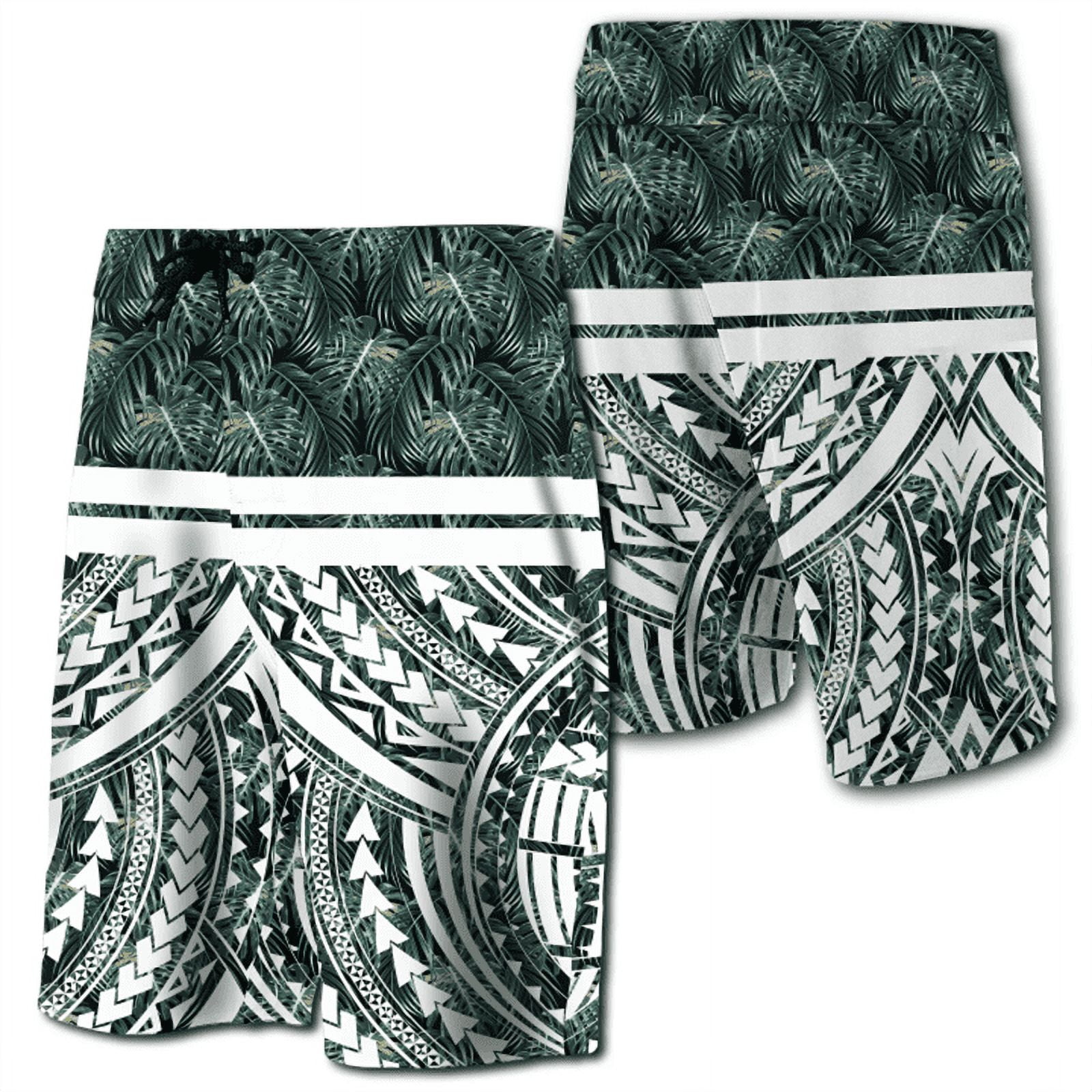 2025 Men Beach Shorts Hawaii Summer Tropical Polynesian Kanaka Women ...