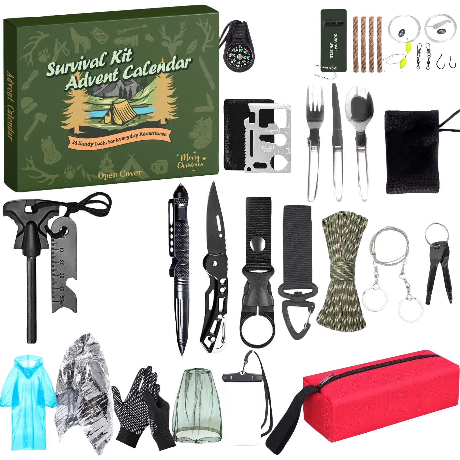 *2025 Men's Christmas Countdown Survival Kit Advent Calendar 24-Day ...