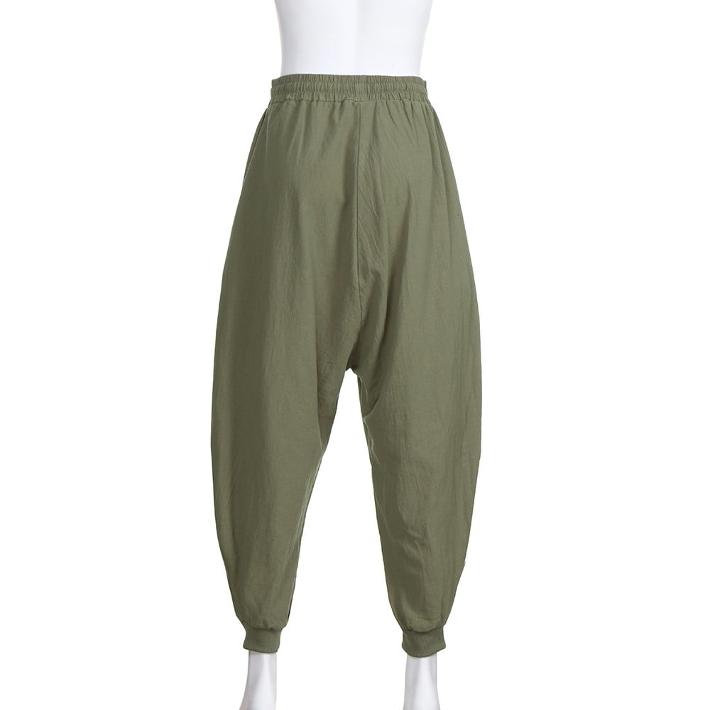 2025 Men's Harem Pants Cotton Punk Pajama Pants Linen Festival Baggy ...