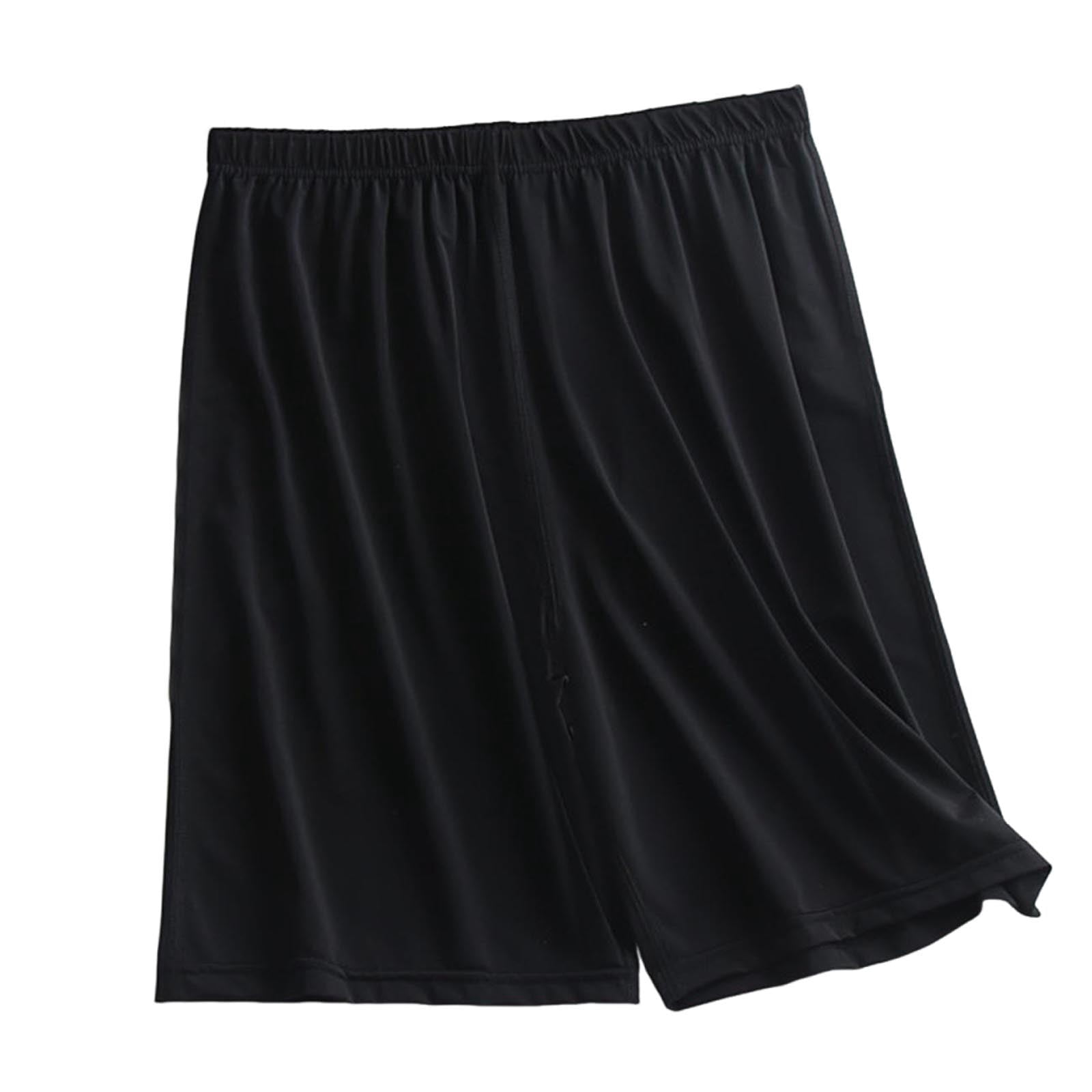 2025 Men's Ice Silk Sleep Shorts - Lightweight Lounge No Pockets ...
