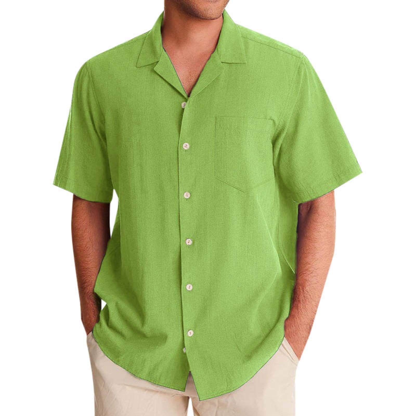 2025 Men's Linen Short Sleeve Shirt - Hugh Lapel, Hawaii Channeling ...