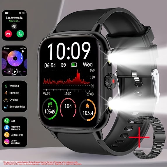 2025 Men's Outdoor Tactical Smartwatch | 1.91" HD Display | Dual LED ...