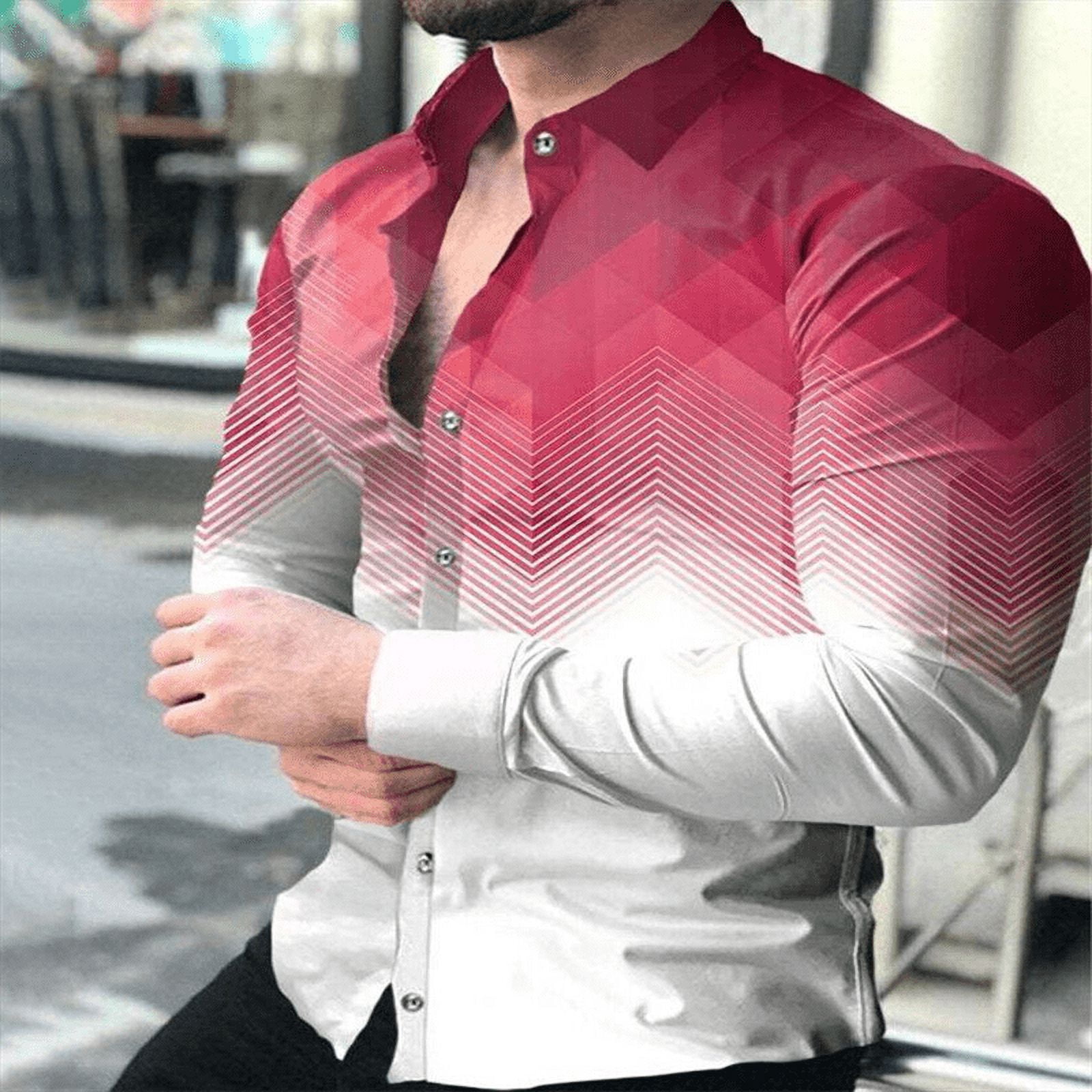 2025 Men's Shirt Fashion Casual Designer Design Button Lapel Long ...