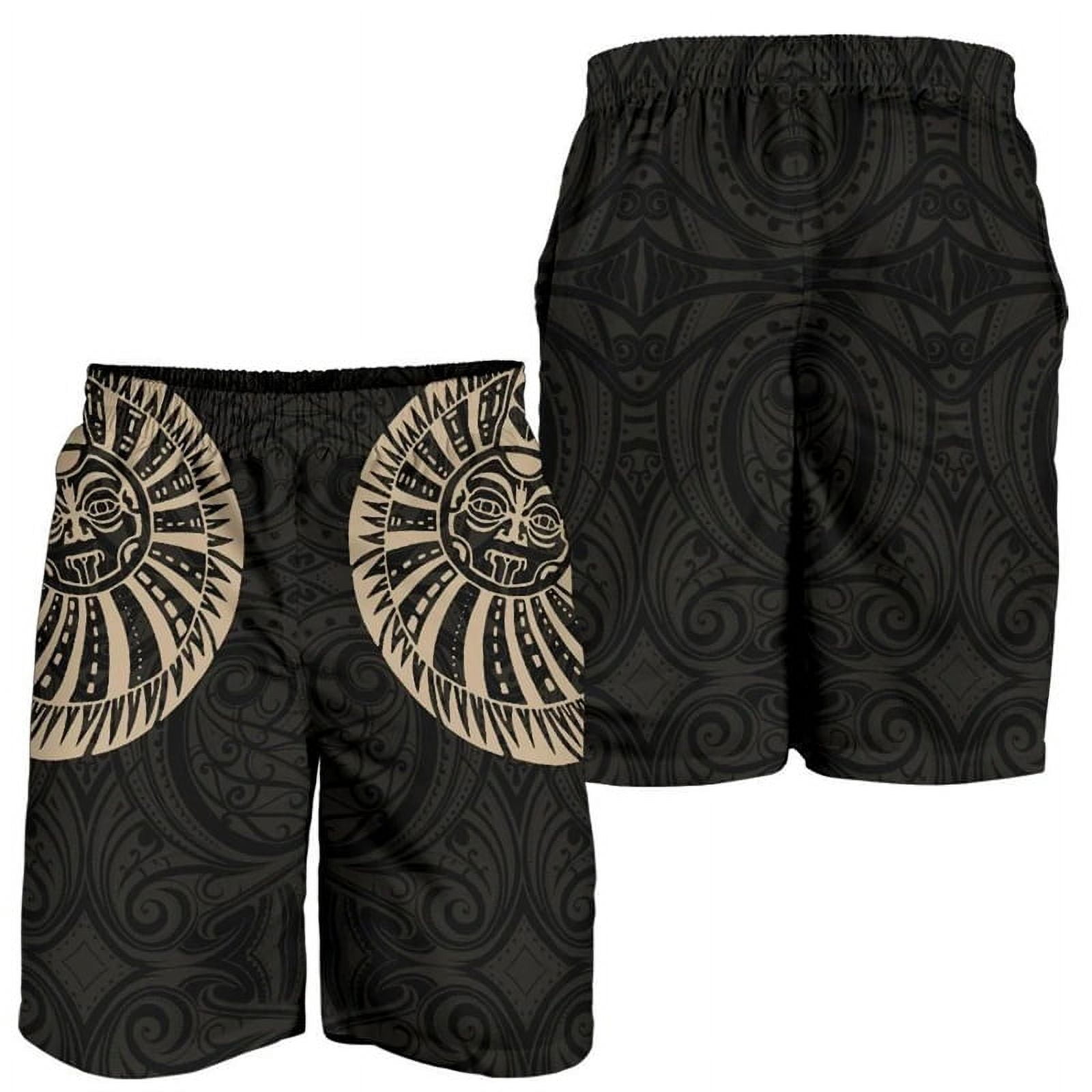 2025 Men's Shorts Yellow Hawaii Beach Short Trunks Summer Polynesian ...