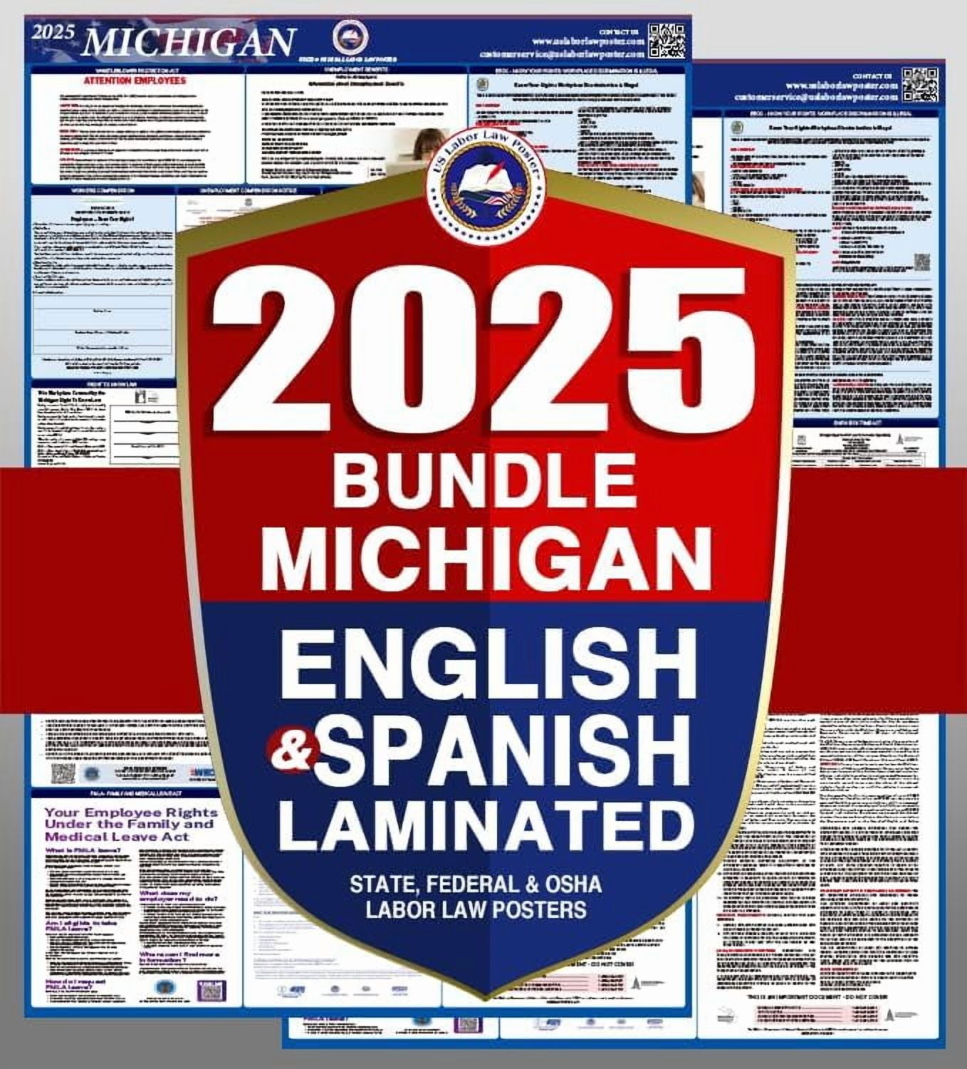2025 Michigan MI All-in-One Workplace Compliance & Labor Law Poster ...