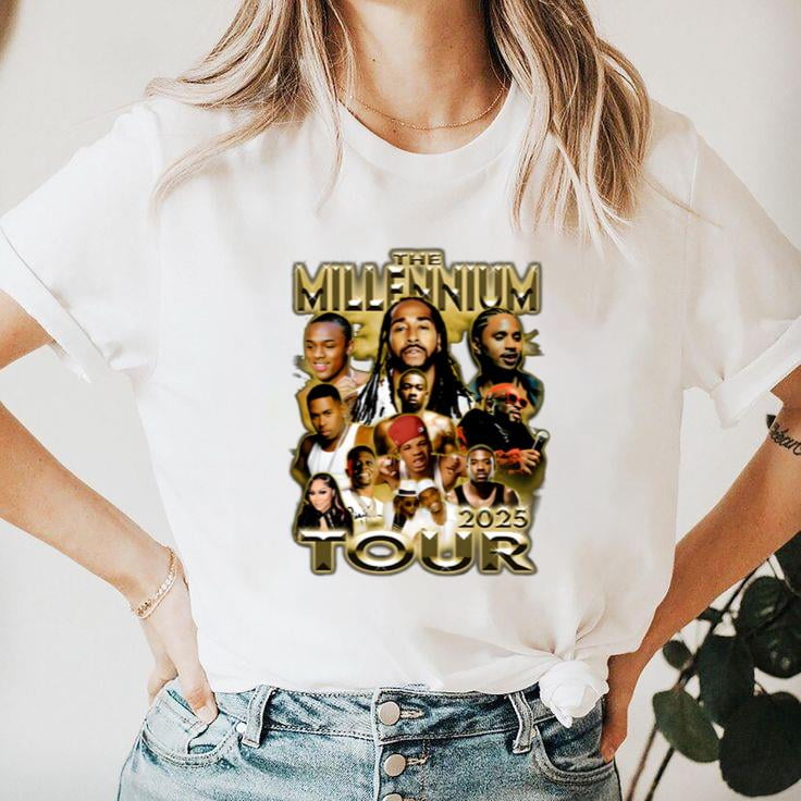 2025 Millennium Tour Concert Music Fan Graphic Tee RAndB Hip Hop ...