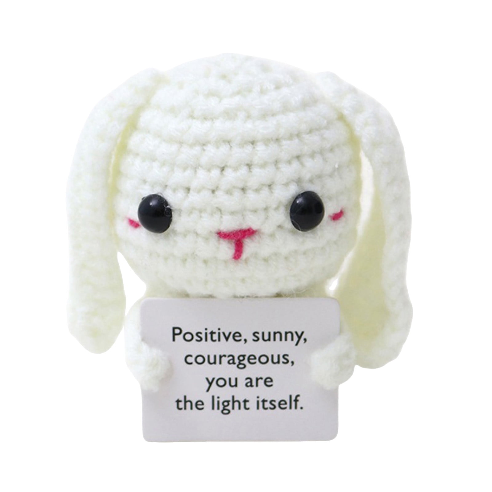 2025-Mini Inspirational Positive Crochet Animals Bunny Gifts, Handmade ...
