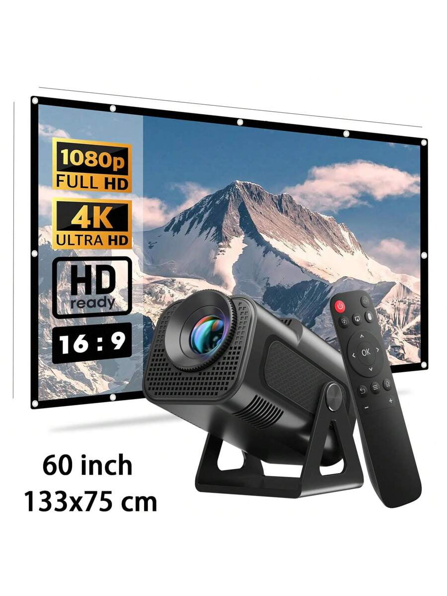 2025 Mini Projector 1080P FHD 4K Support Smart Portable Projector With ...