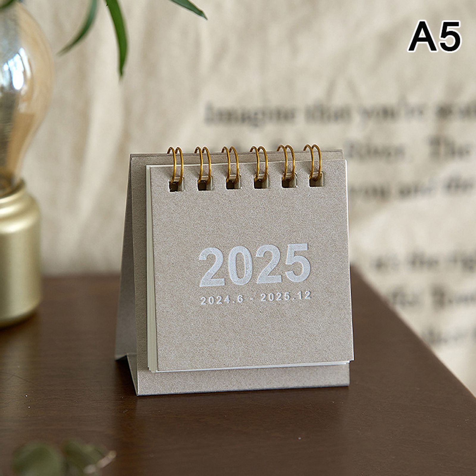 2025 Mini Simple Small Desk Calendar Pocket Portable Calendar Punch ...