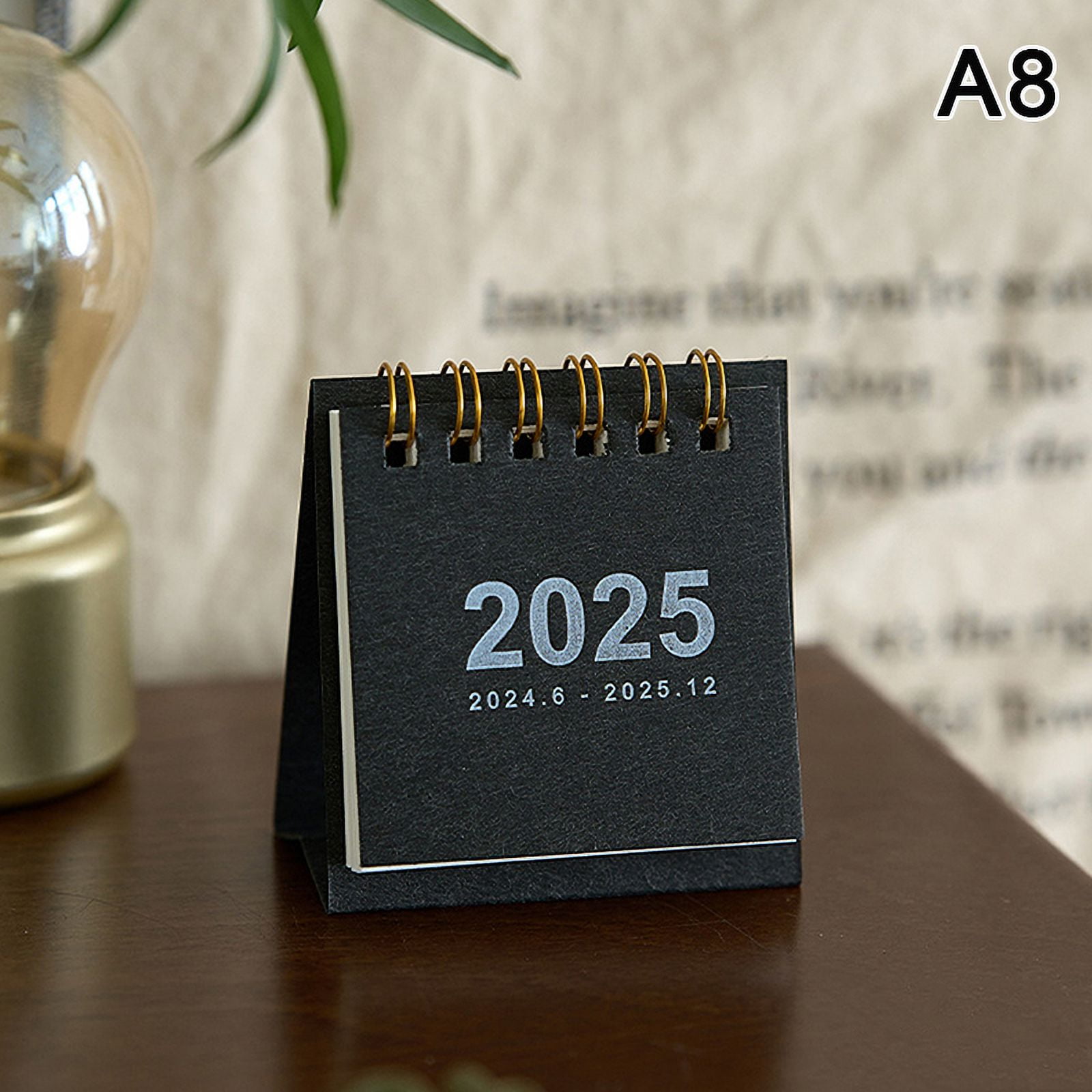 2025 Mini Simple Small Desk Calendar Pocket Portable Calendar Punch ...