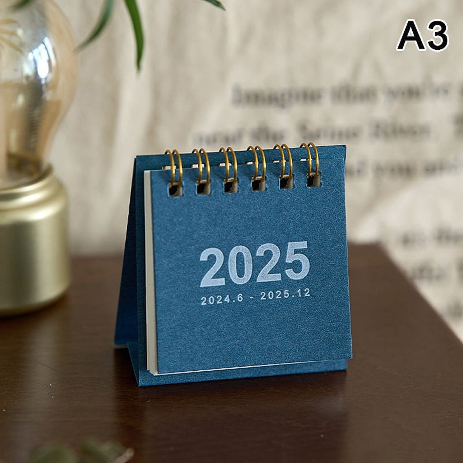 2025 Mini Simple Small Desk Calendar Pocket Portable Calendar Punch ...