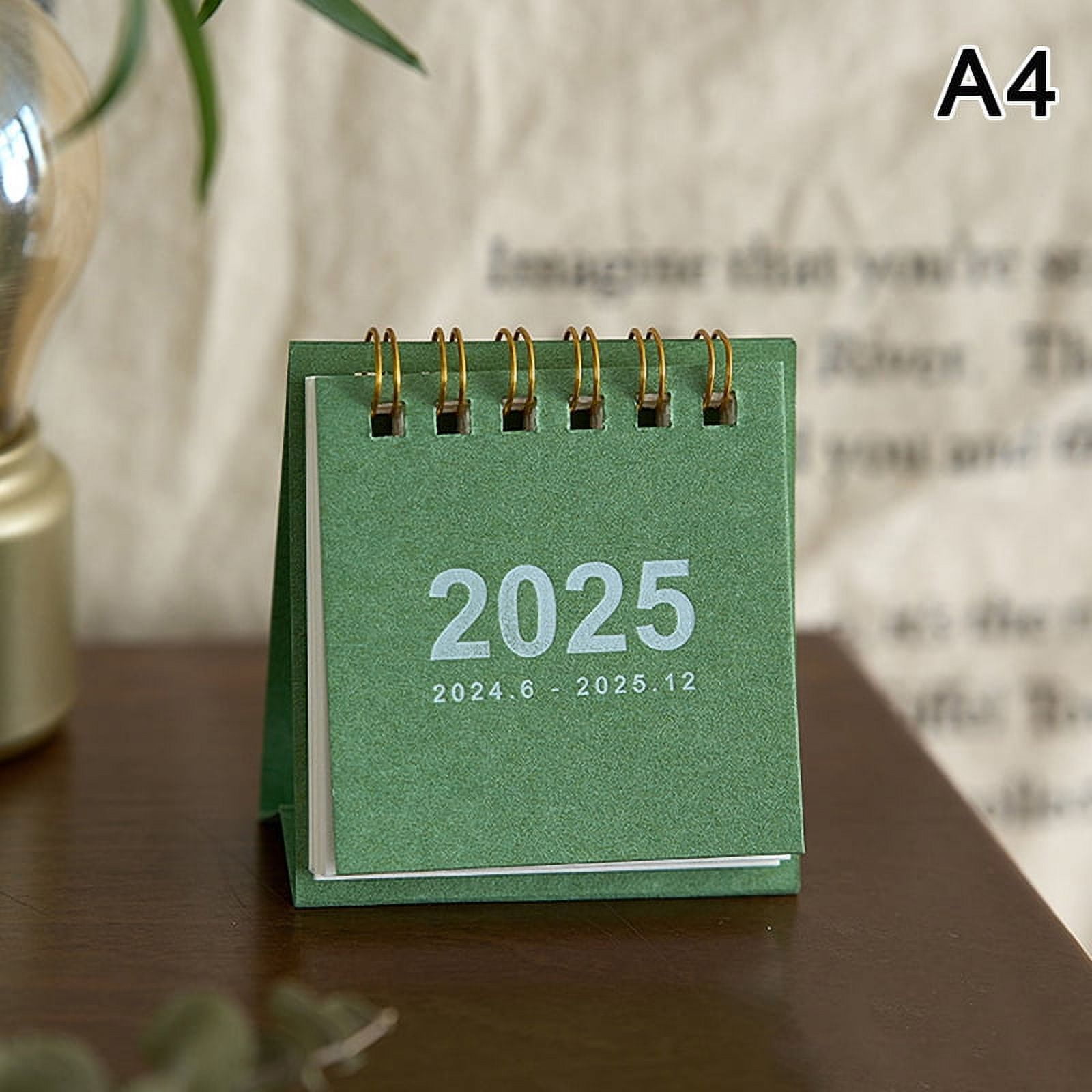 2025 Mini Simple Small Desk Calendar Pocket Portable Calendar Punch ...