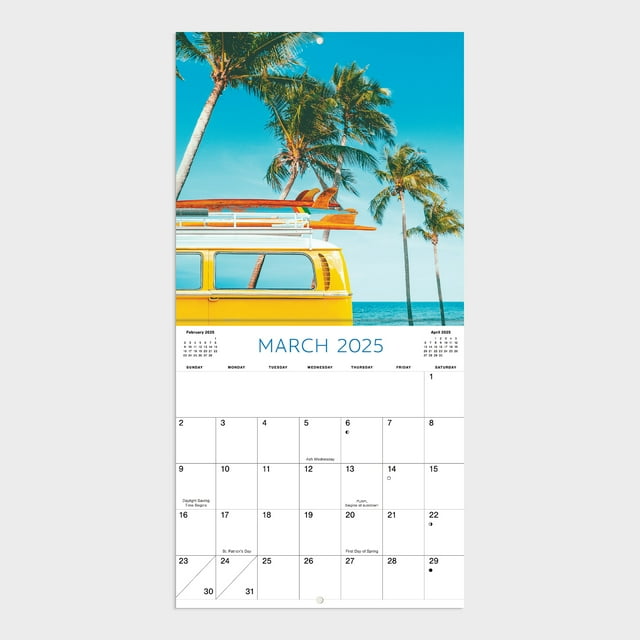 2025 Mini Wall Calendar - Beaches Mini- 7"x7" by Dayspring - Walmart.com