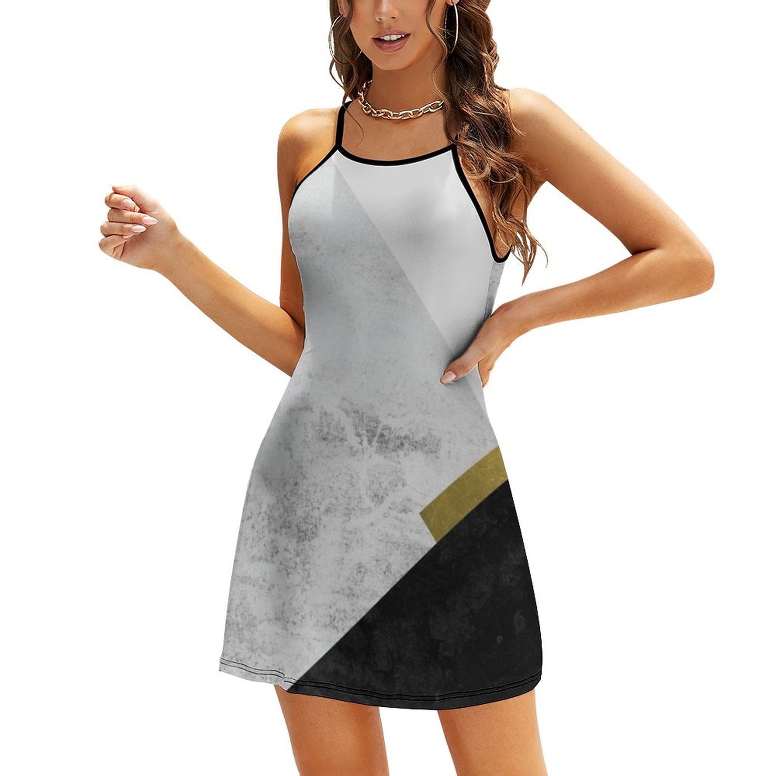 2025 Minimalist Simplicity Flare Dress Square Neck Dress Elegant Female ...