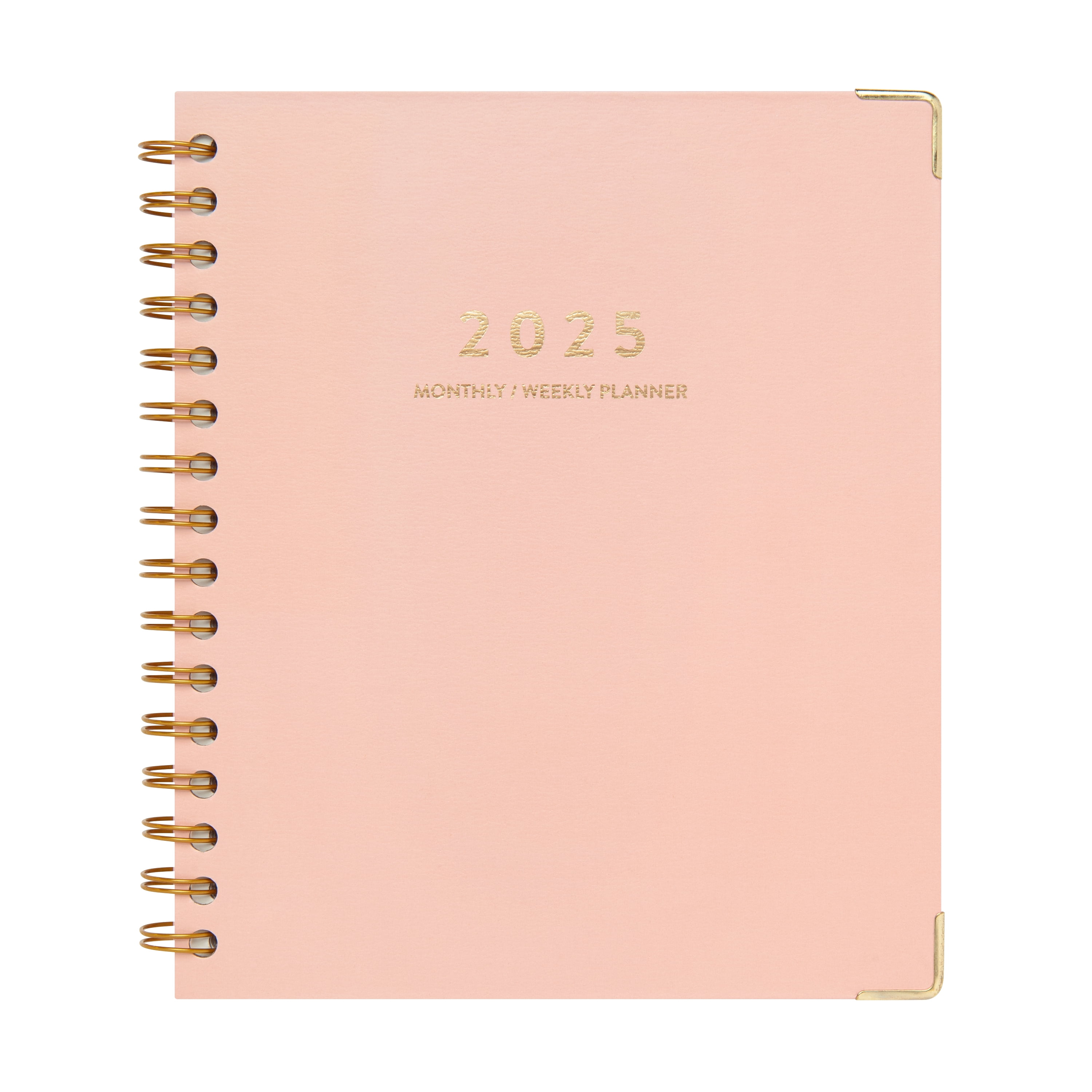 2025 Mintgreen Monthly/Weekly Medium Elegant Planner Blush, 7.7" x 8.6 ...