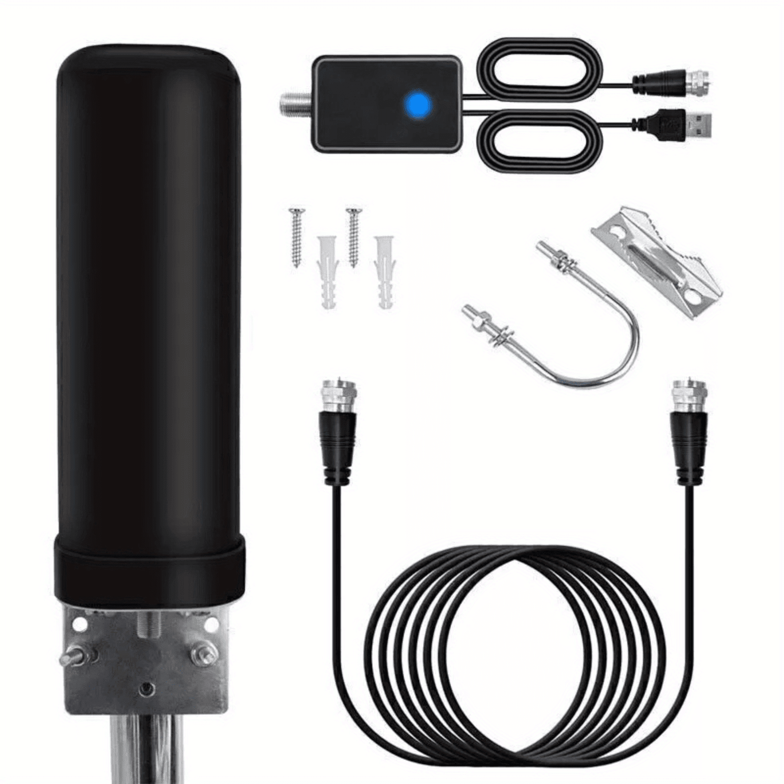 2025 Model 8000 Mile Range 4K Digital TV Antenna Signal Receiver - USB ...