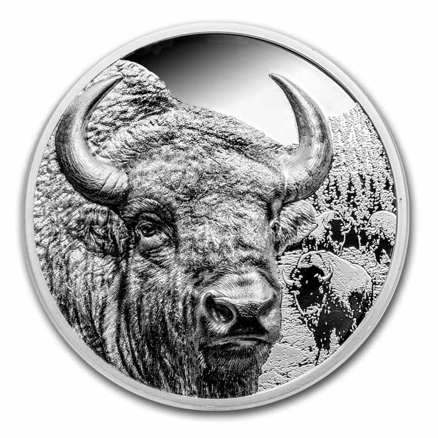 2025 Mongolia 1 oz Silver Proof Wild Mongolia Bison (Box & COA ...
