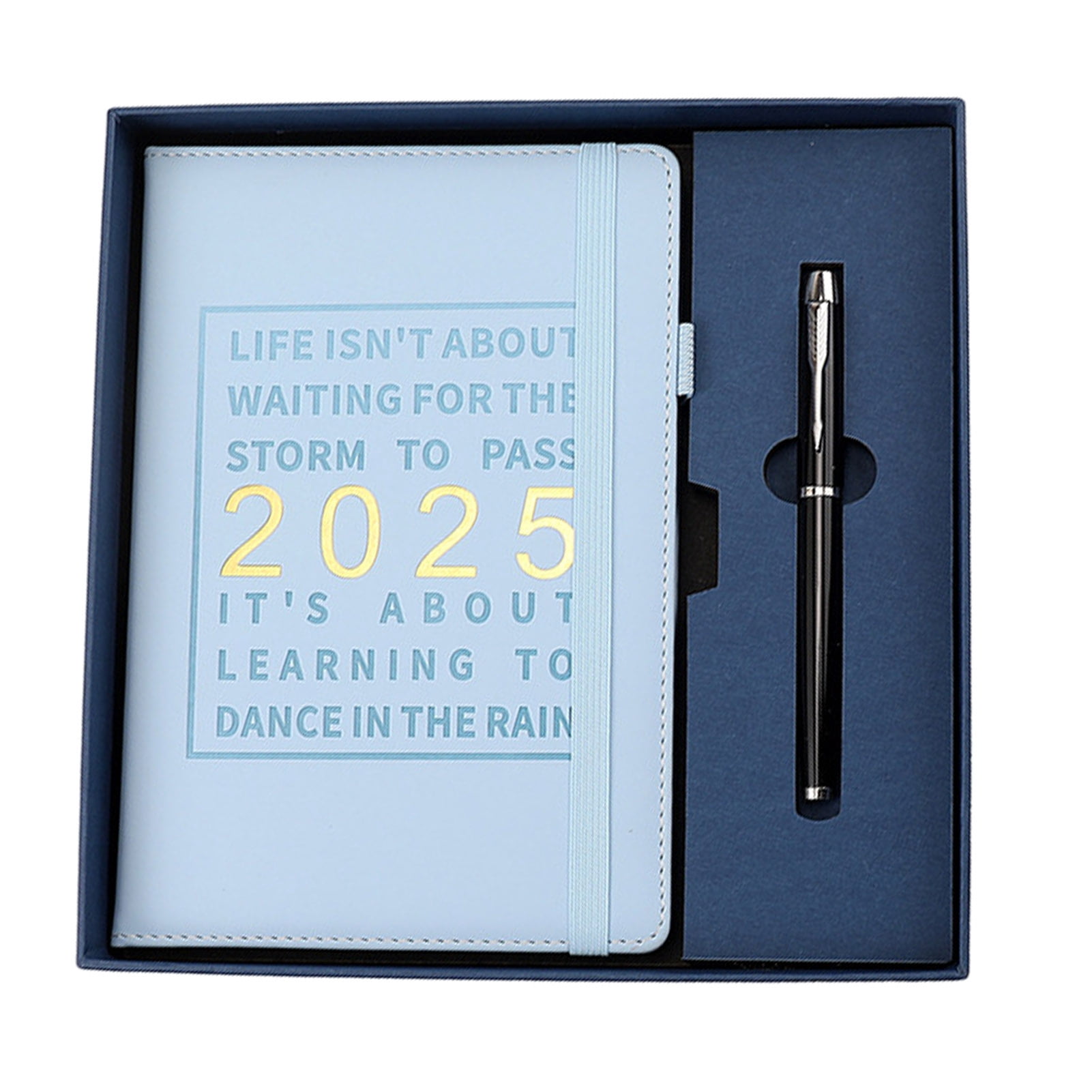 2025 Monthly Planner Notebook with Gel Pen Hardcover Water-Resistant ...
