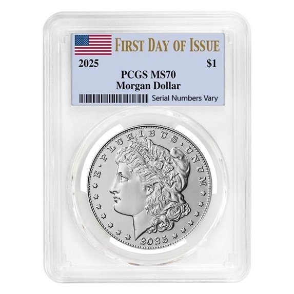 2025 Morgan Silver Dollar PCGS MS 70 FDOI - Walmart.com