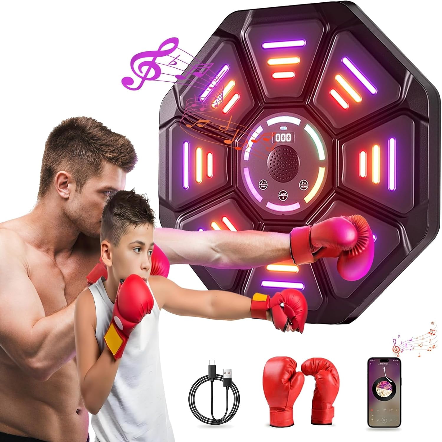 2025 Music Boxing Machine with Boxing Gloves,Music Punching Machine ...