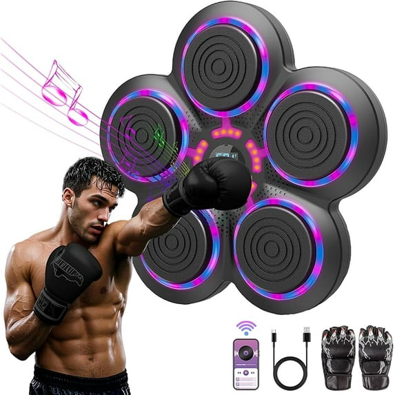 2025 Music Boxing Machine with Boxing Gloves, Smart Bluetooth Boxing ...