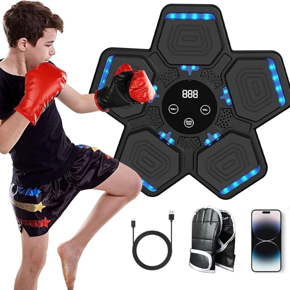 2025 Music Boxing Machine with Boxing Gloves, Smart Bluetooth Boxing ...