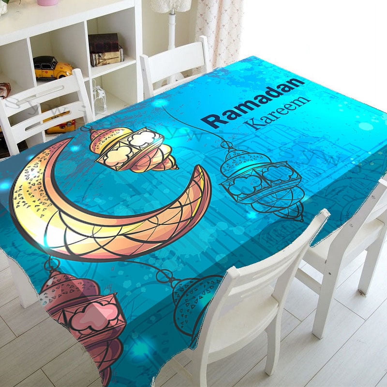 2025 Muslim Mosque Lantern Print Restaurant Tablecloth Home r Rectangle ...