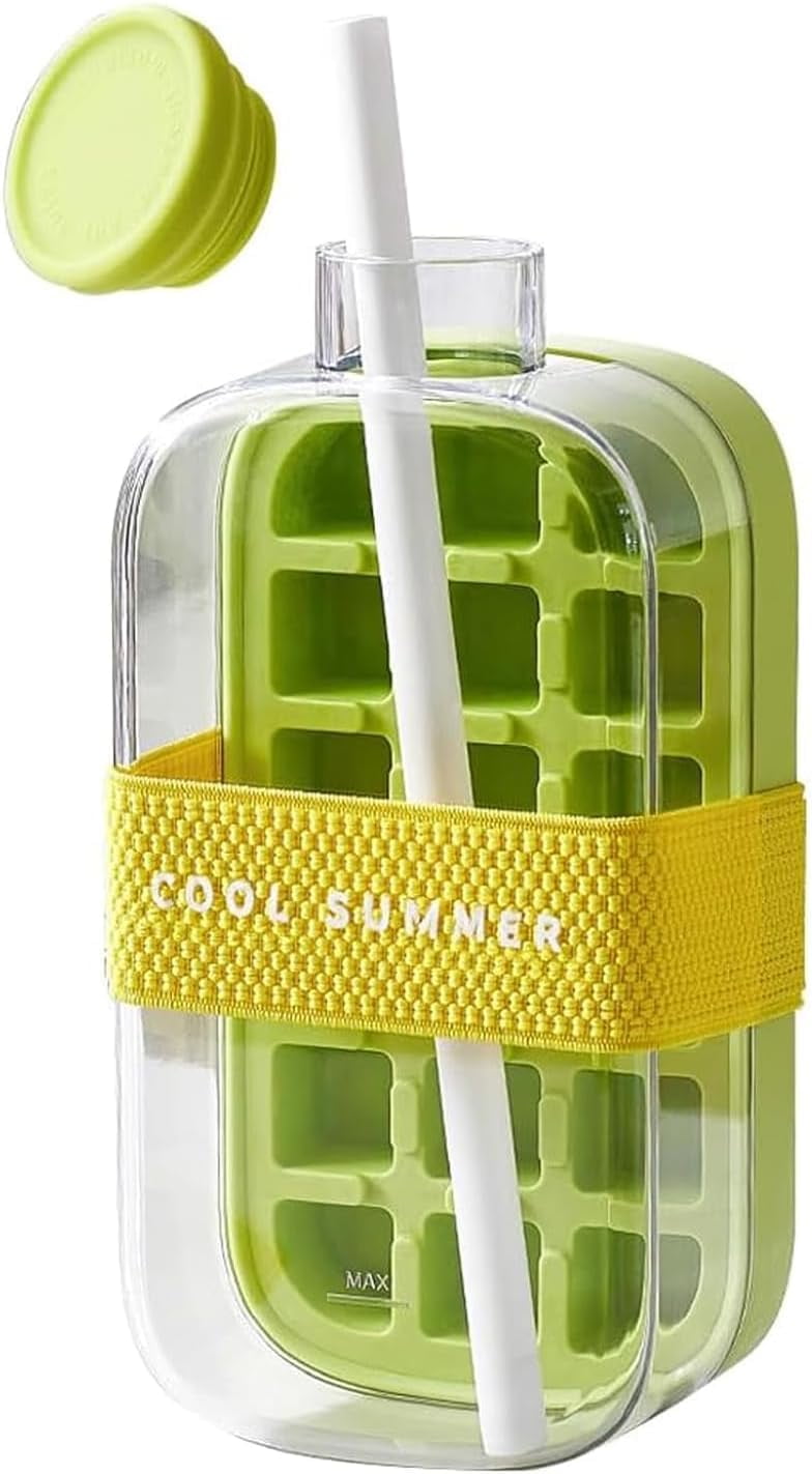 2025 My Crush Cup Ice Tray, Cool Summer Ice Bottle Cup With Straw, Ice ...